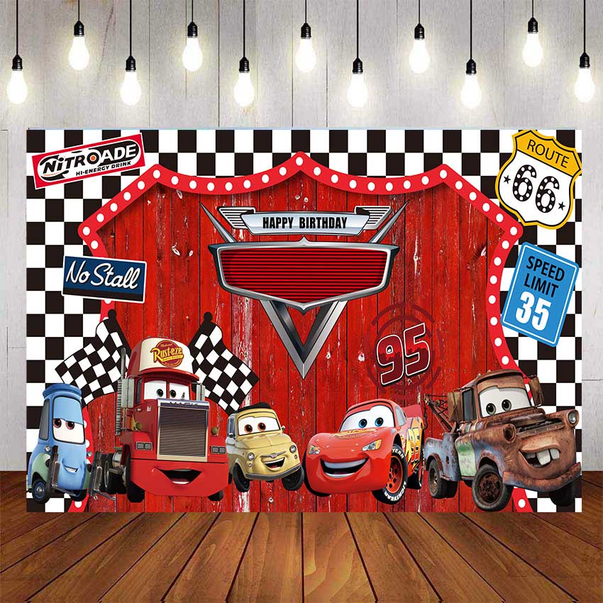 Cars Birthday Backdrop For Boys Photography Baby Shower Kids Birthday ...