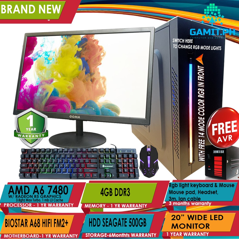 Brand New Computer Set for Online Job Business Gaming | Shopee Philippines