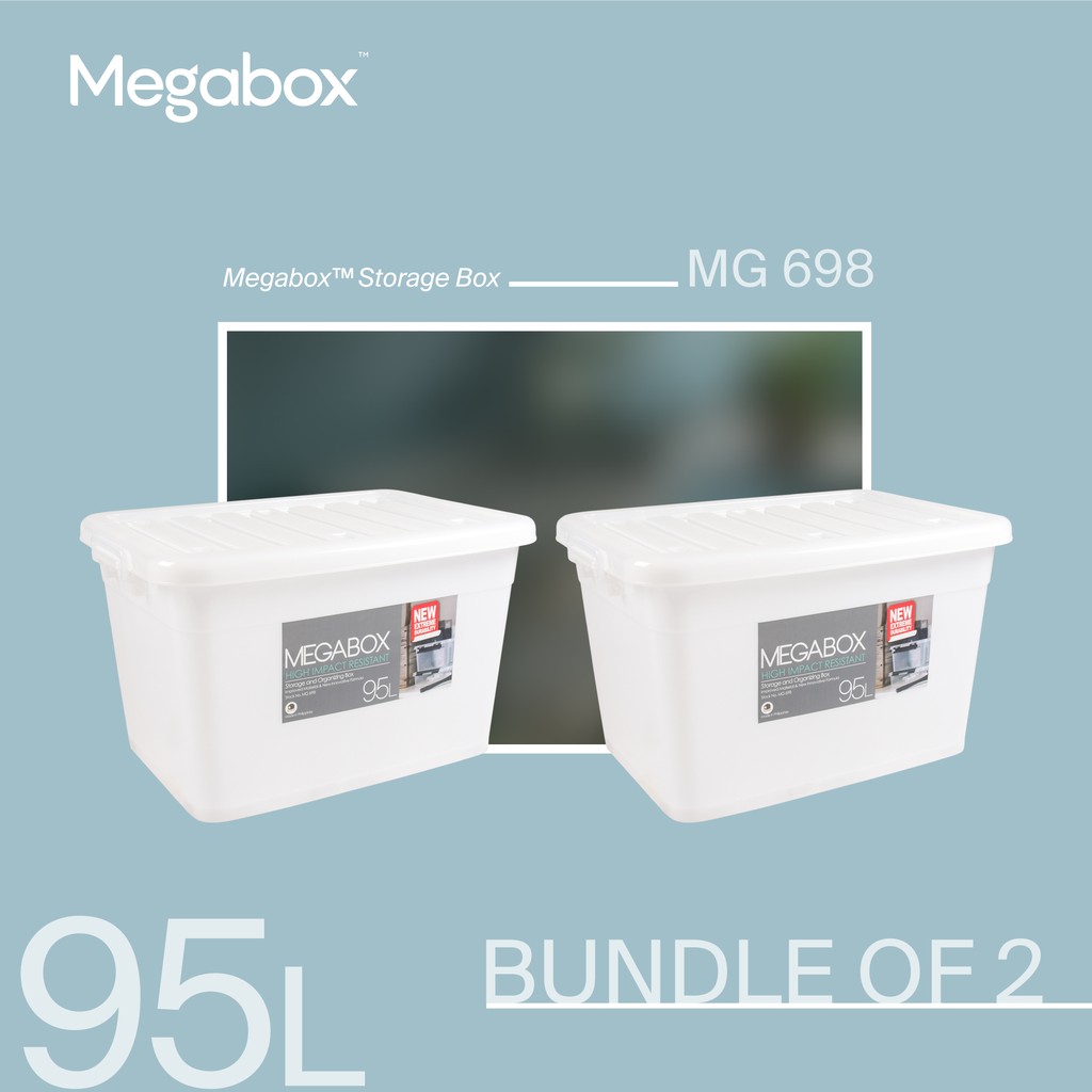 Megabox MG 698 95L Storage Box (Bundle of 2) | Shopee Philippines