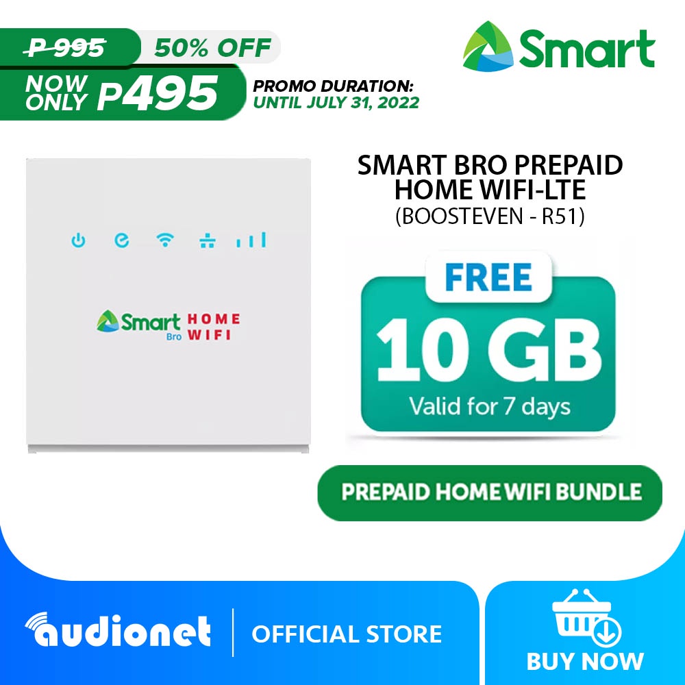 Smart Bro Prepaid Home Wifi LTE (Boosteven-R51) with Free 10GB | Shopee Philippines