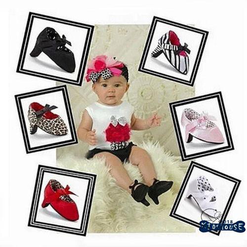 I.2-Newborn Baby Girl High Heels Soft Sole Toddler Bow | Shopee Philippines