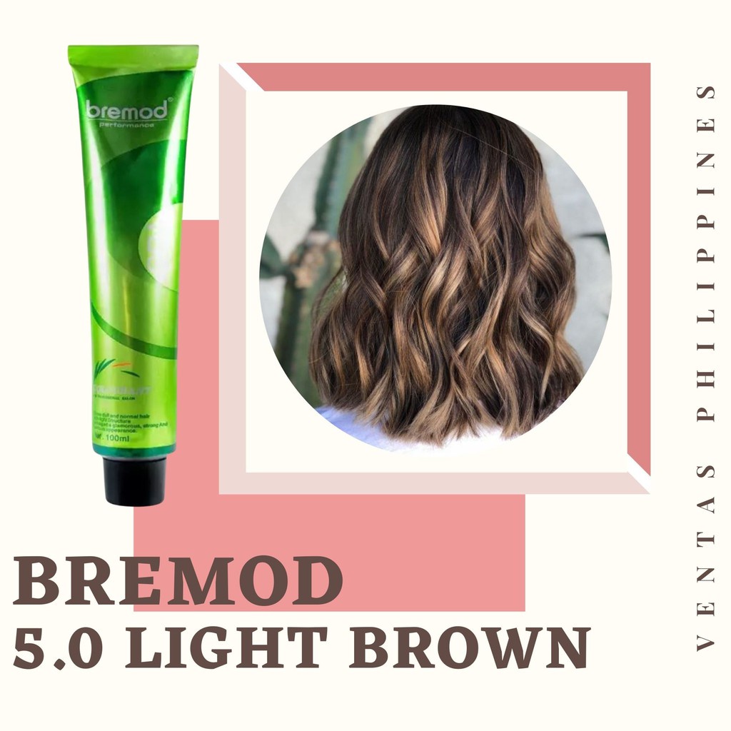 BREMOD PERFORMANCE HAIRCOLOR (5.0 LIGHT BROWN) | Shopee Philippines