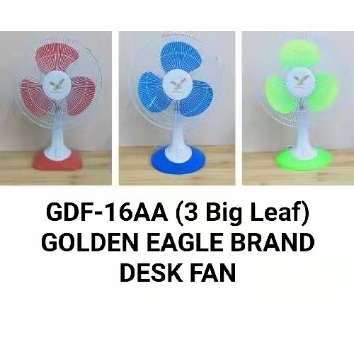 16 inches golden eagle brand electric desk fan 3-high performance speed ...