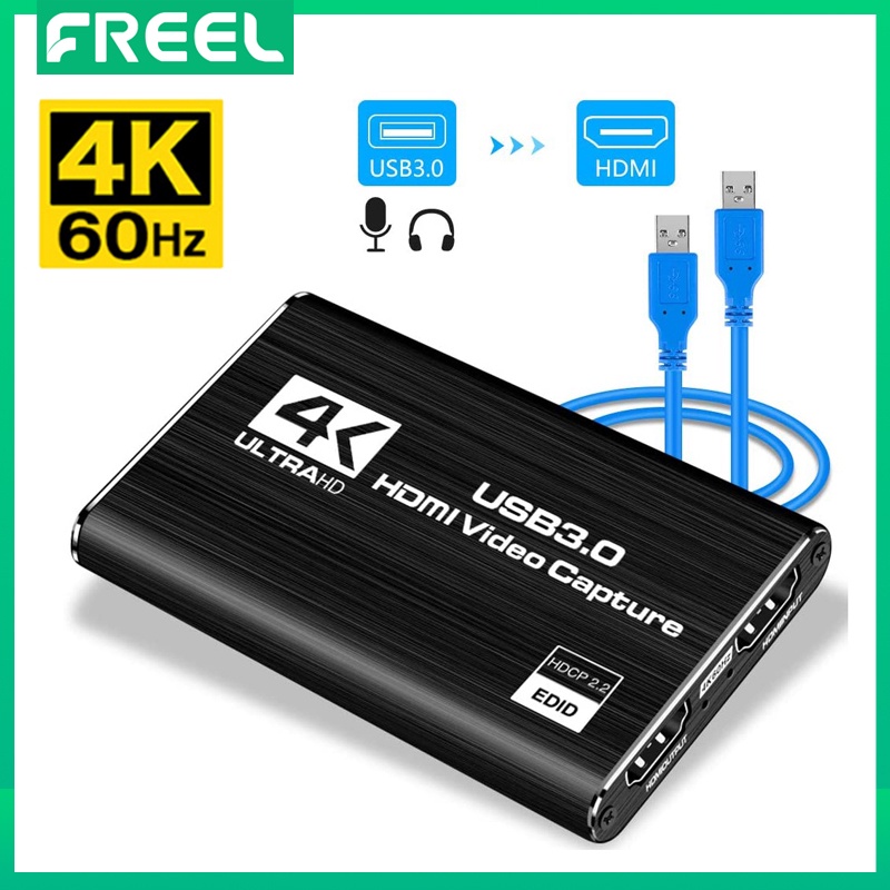 FREEL 4K USB 3.0 Video Capture Card HDMI 1080P 60fps HD Video Recorder ...