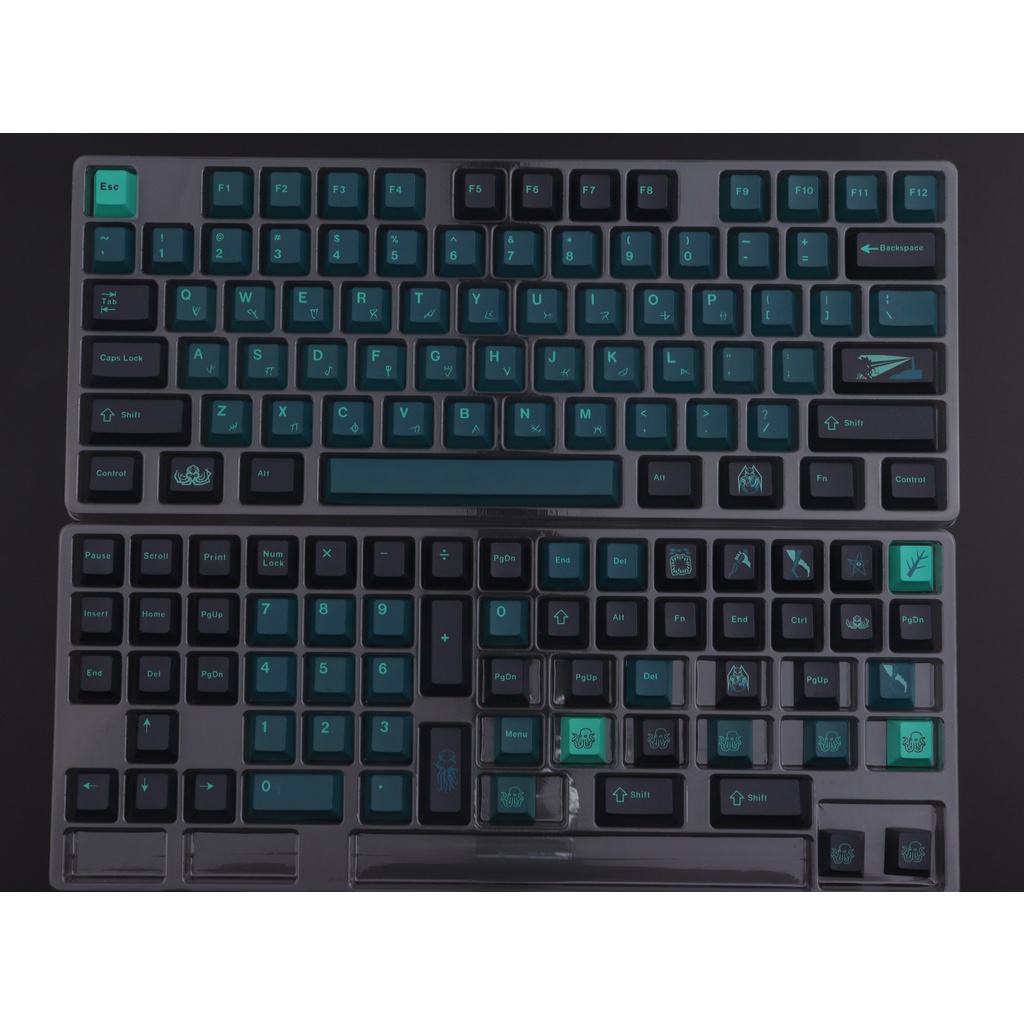GMK Horror abyss PBT Keycap, 136 Keys keycaps Cherry Profile DYE-SUB ...