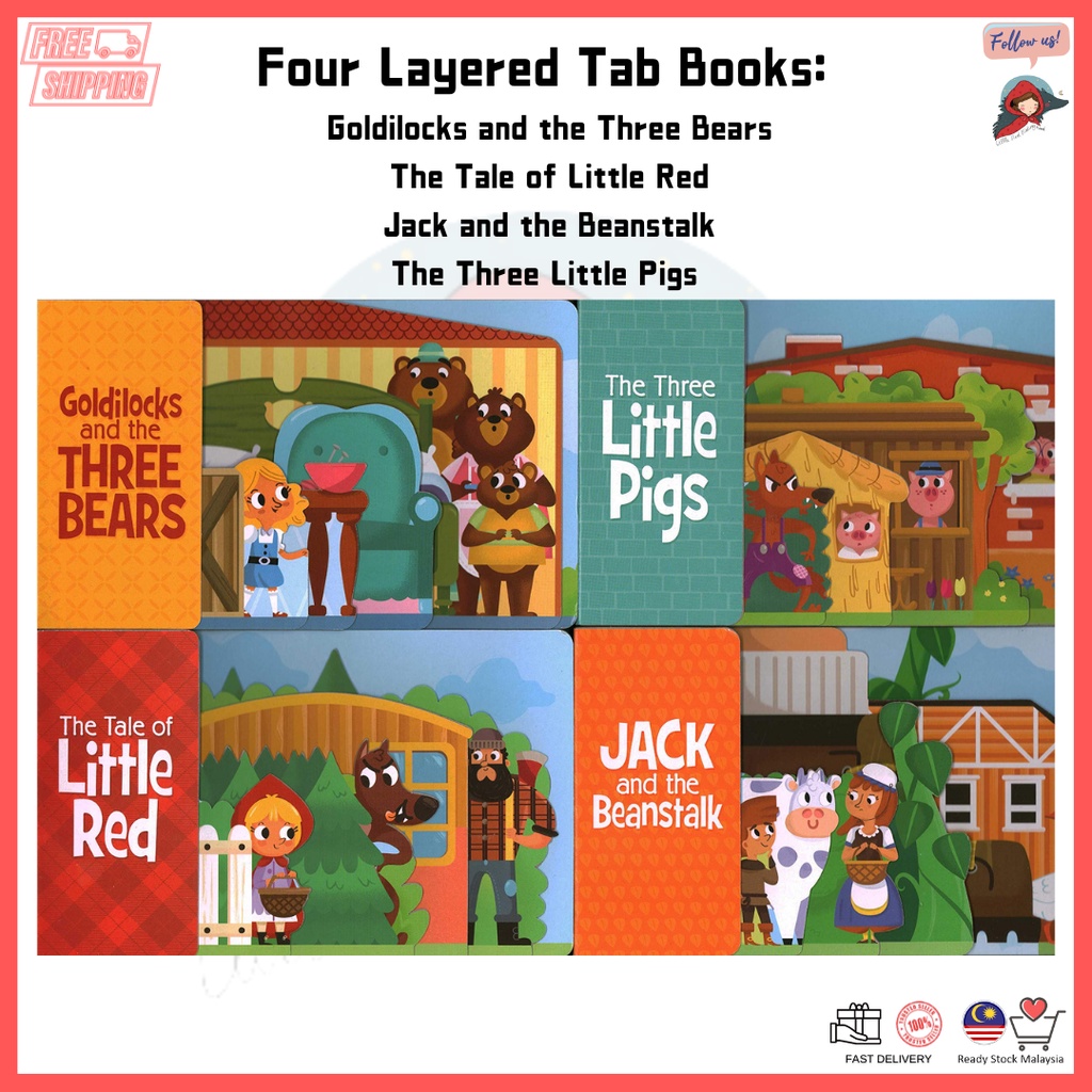 RedRidingHood Fairy Tale Stories Three Little Pigs Jack and the ...