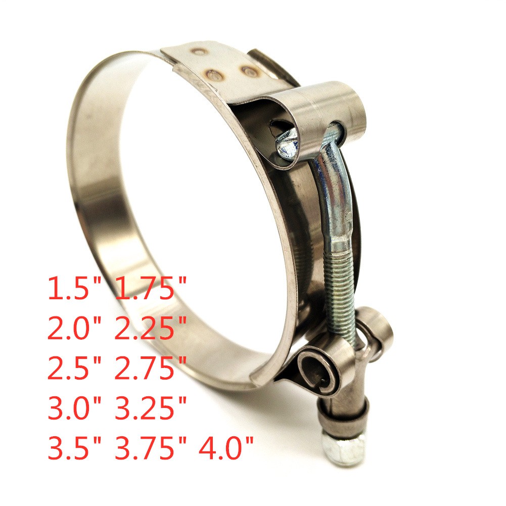 T-Bolt Clamp 2.0" 2.25" 2.5" 2.75" 3.0" 3.5" 4.0" Inch Stainless Steel ...