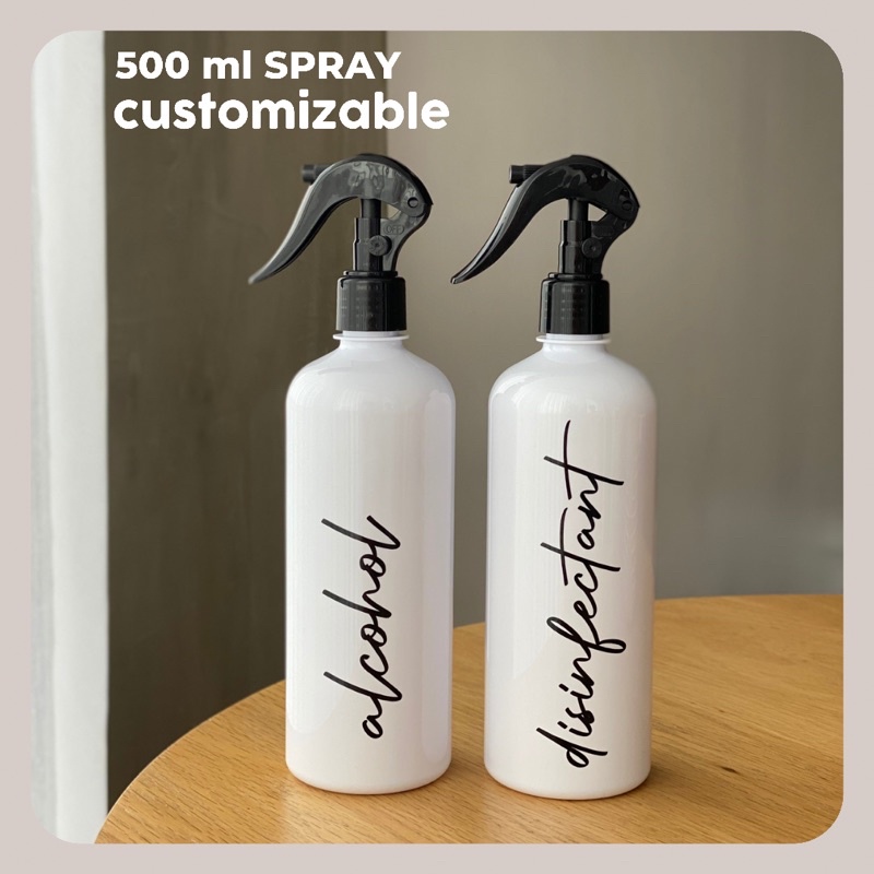 300ml/500ml BNW SPRAY Bottle - Alcohol Dispenser with Customizable ...