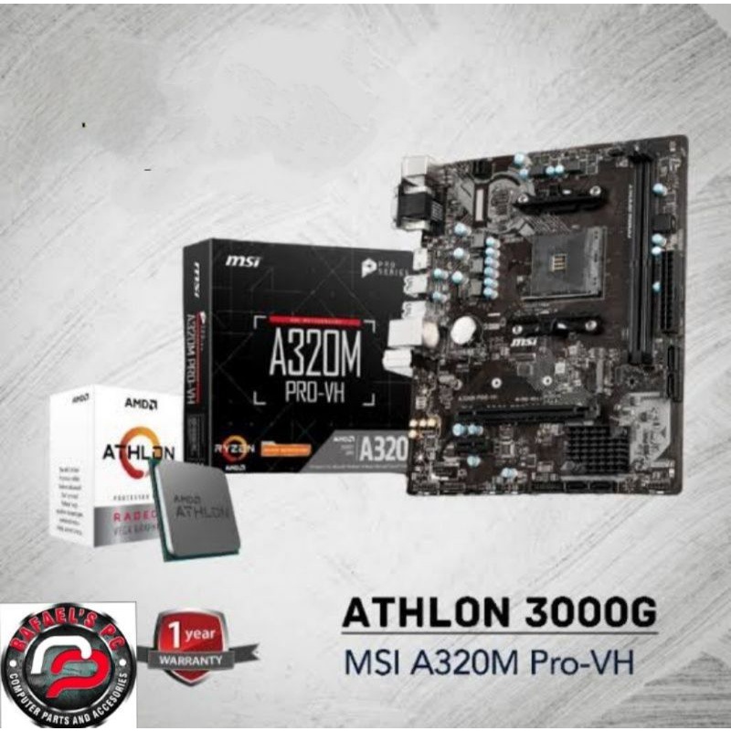 AM4 BUNDLE AMD ATHLON 3000G | A320M MOTHERBOARD | Shopee Philippines