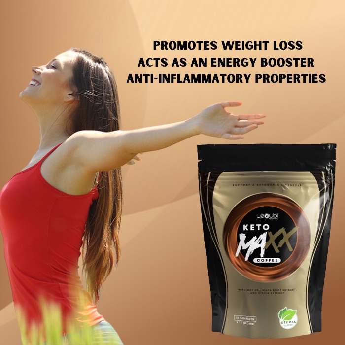 Safe & Effective Keto Maxx Coffee with MCT Oil, Maca Root Extract &Stevia Extract (15gX10 ...