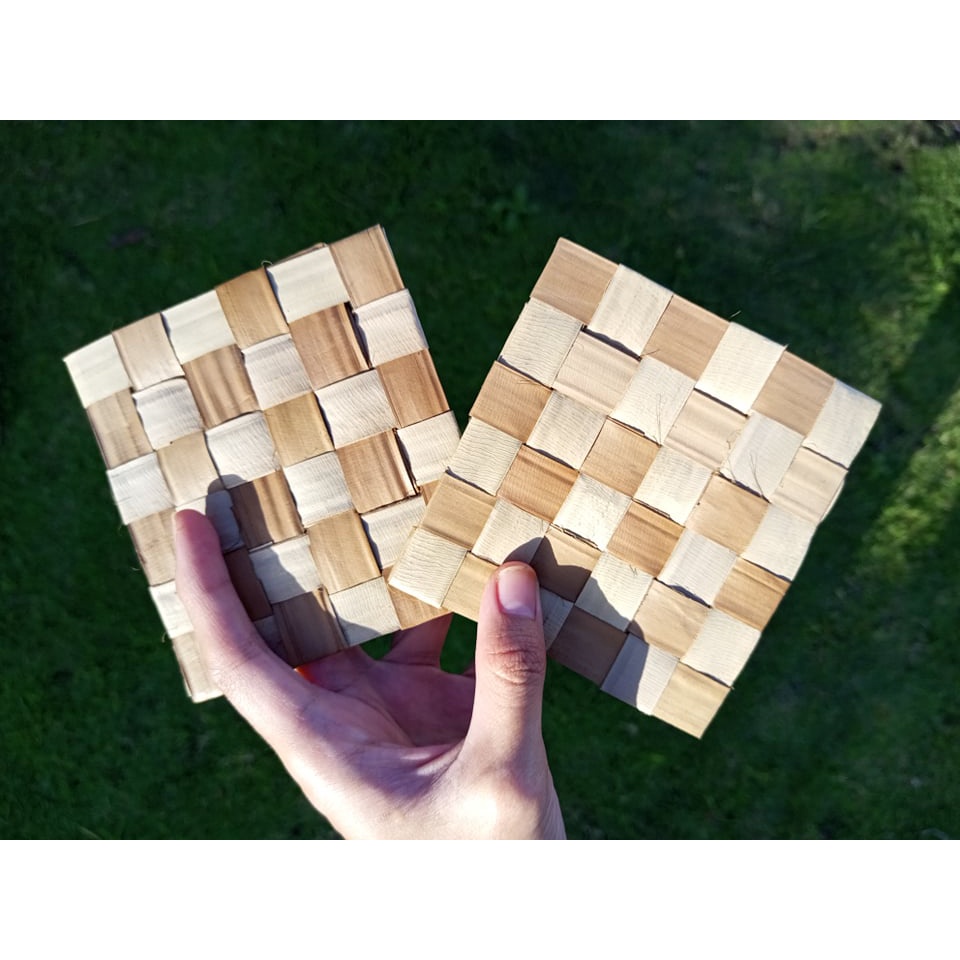 Buri Coaster Native Coaster Palm Woven from Bicol 4x4 | Shopee Philippines