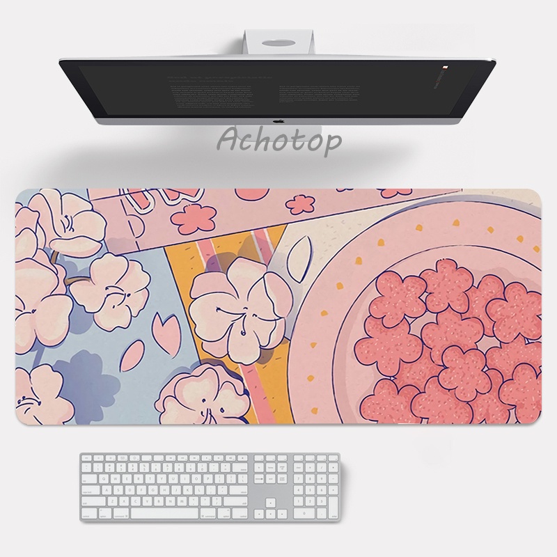 Large Anime Pink Mousepad Gamer Cute Kawaii XXL Gaming Mouse Pad Rubber ...