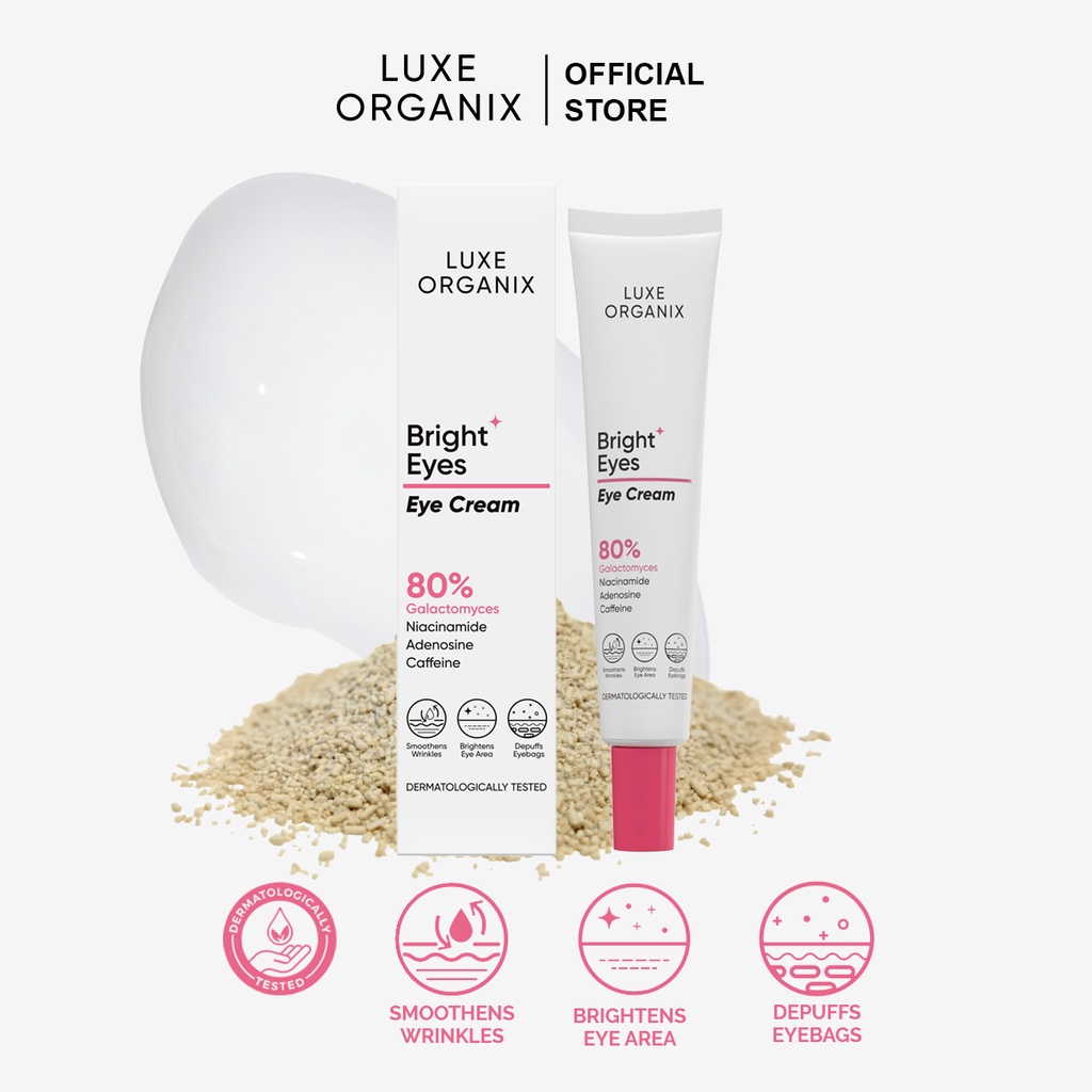 Luxe Organix Bright Eyes Eye Cream 80% Galactomyces 15g | Shopee ...