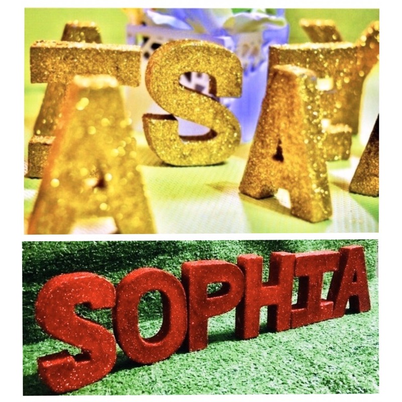 4 Inches Glittered Letter Standee | Shopee Philippines