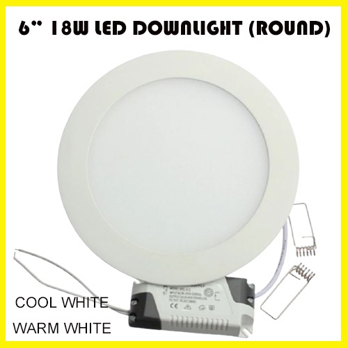 6" 18W LED Downlight (Round) (Cool White/Warm White) | Shopee Philippines