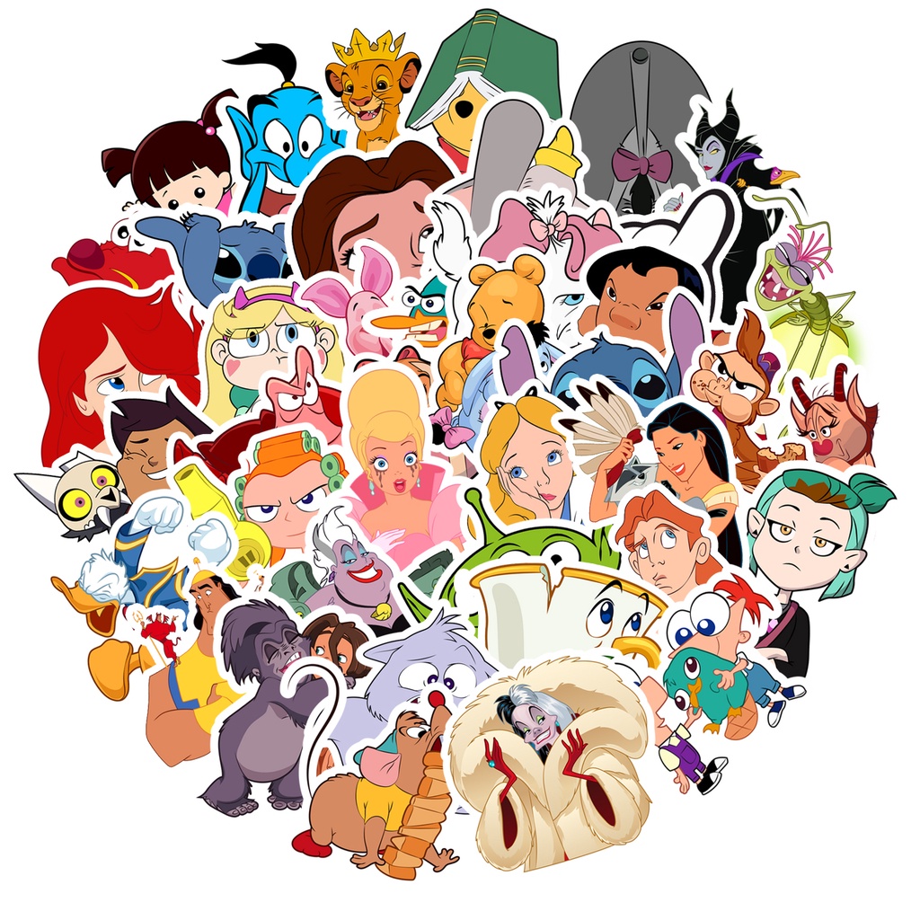 Disney Cartoon Sticker Pack (40pcs) | Shopee Philippines