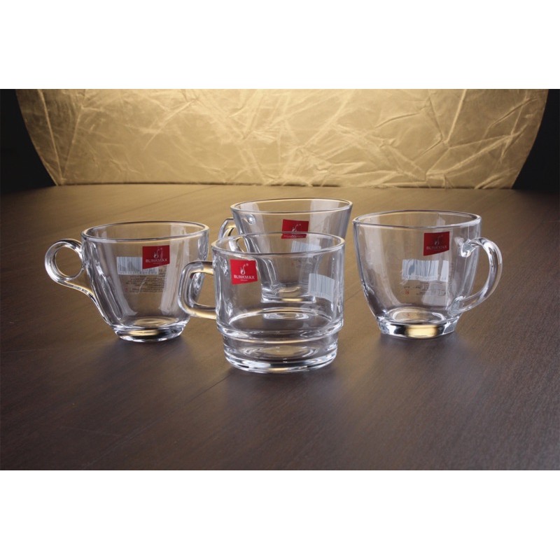 BLinkMax 190ML Transparent Glass Cup Thicken Flower Teacup Coffee Cup ...