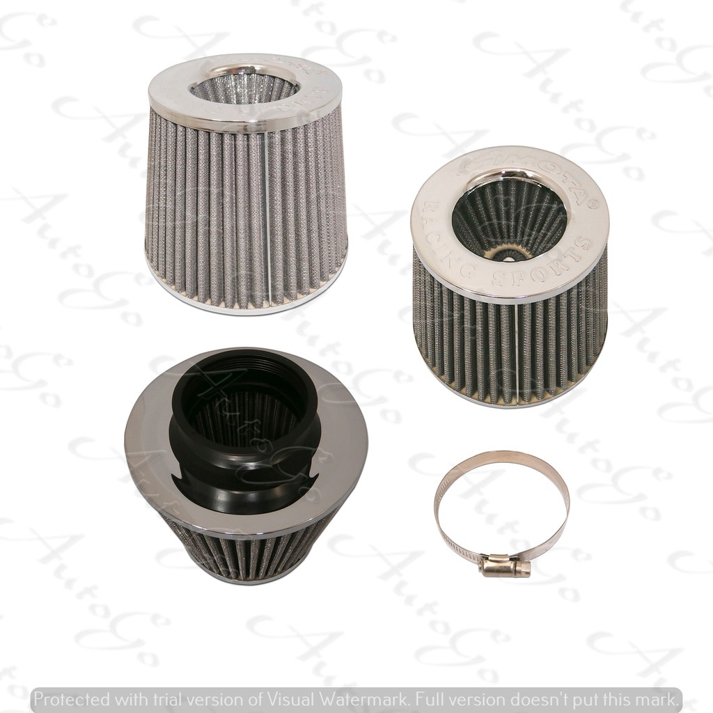 Universal Cone Type Air Filter (Silver) | Shopee Philippines