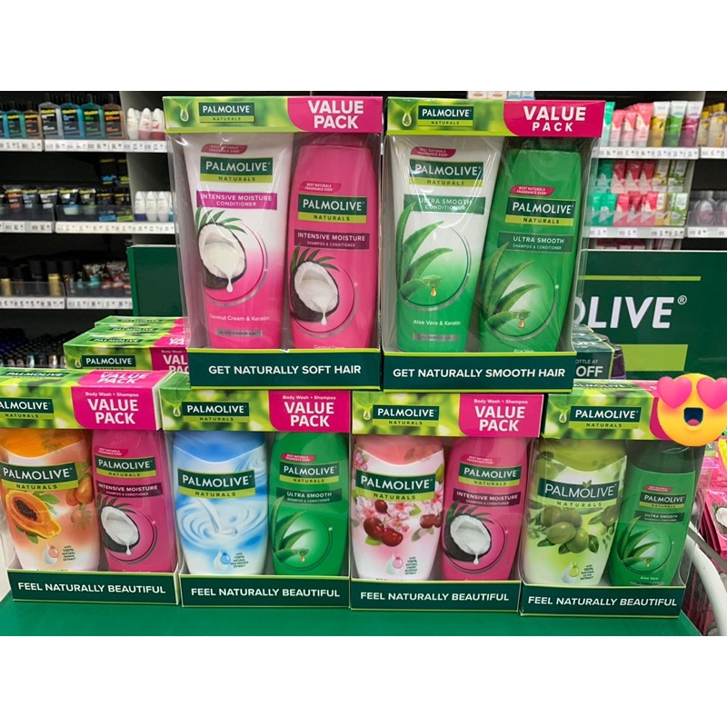 Palmolive Naturals Ultra Smooth Shampoo & Conditioner / Body wash 180ml ...
