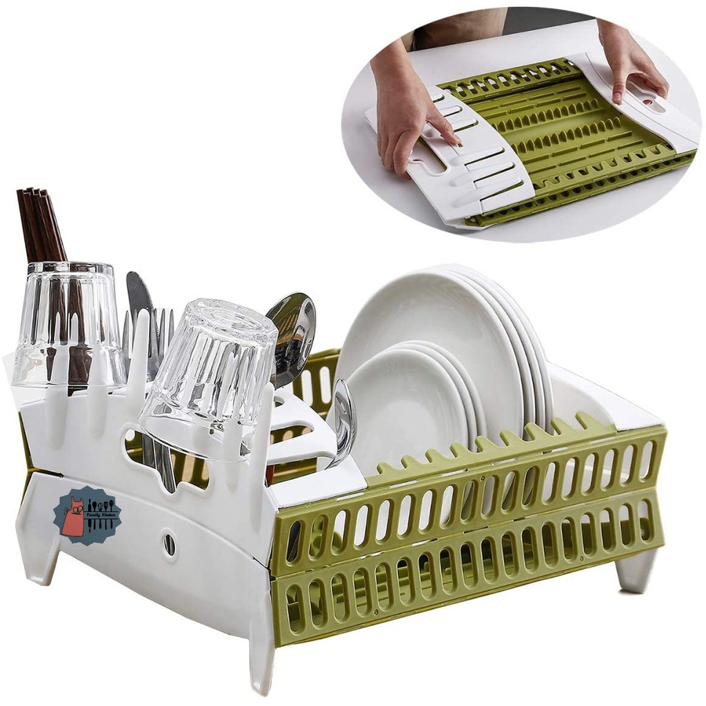 Compact Dish Rack foldable Dish Drainer | Shopee Philippines