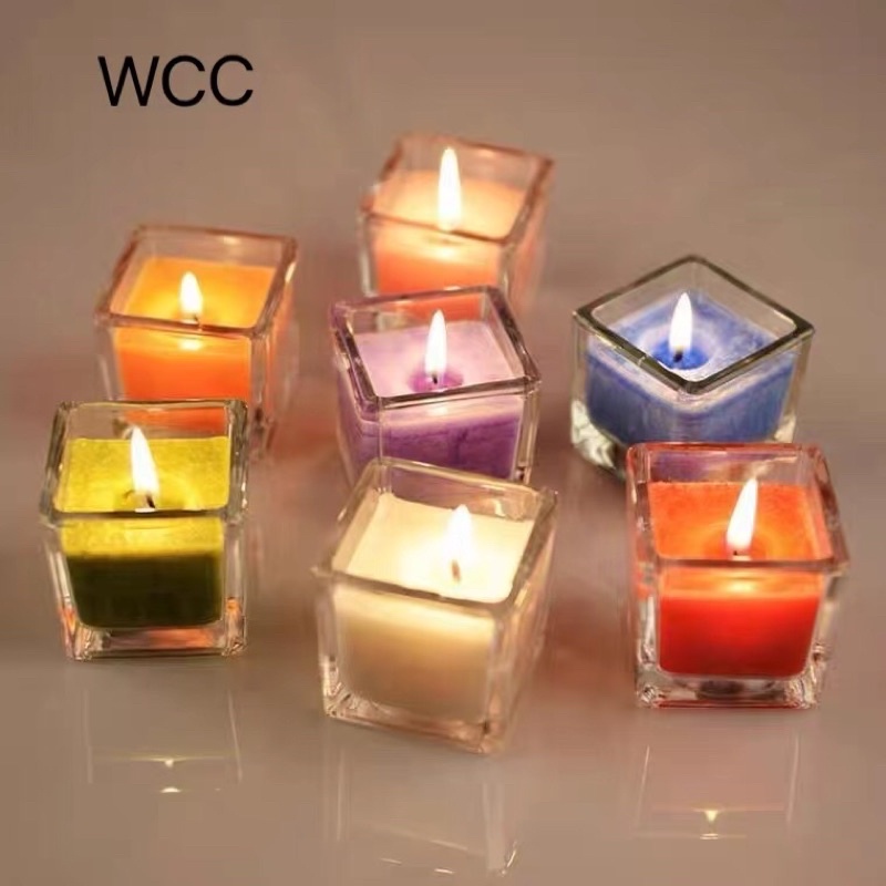 Square glass candle scented candle | Shopee Philippines
