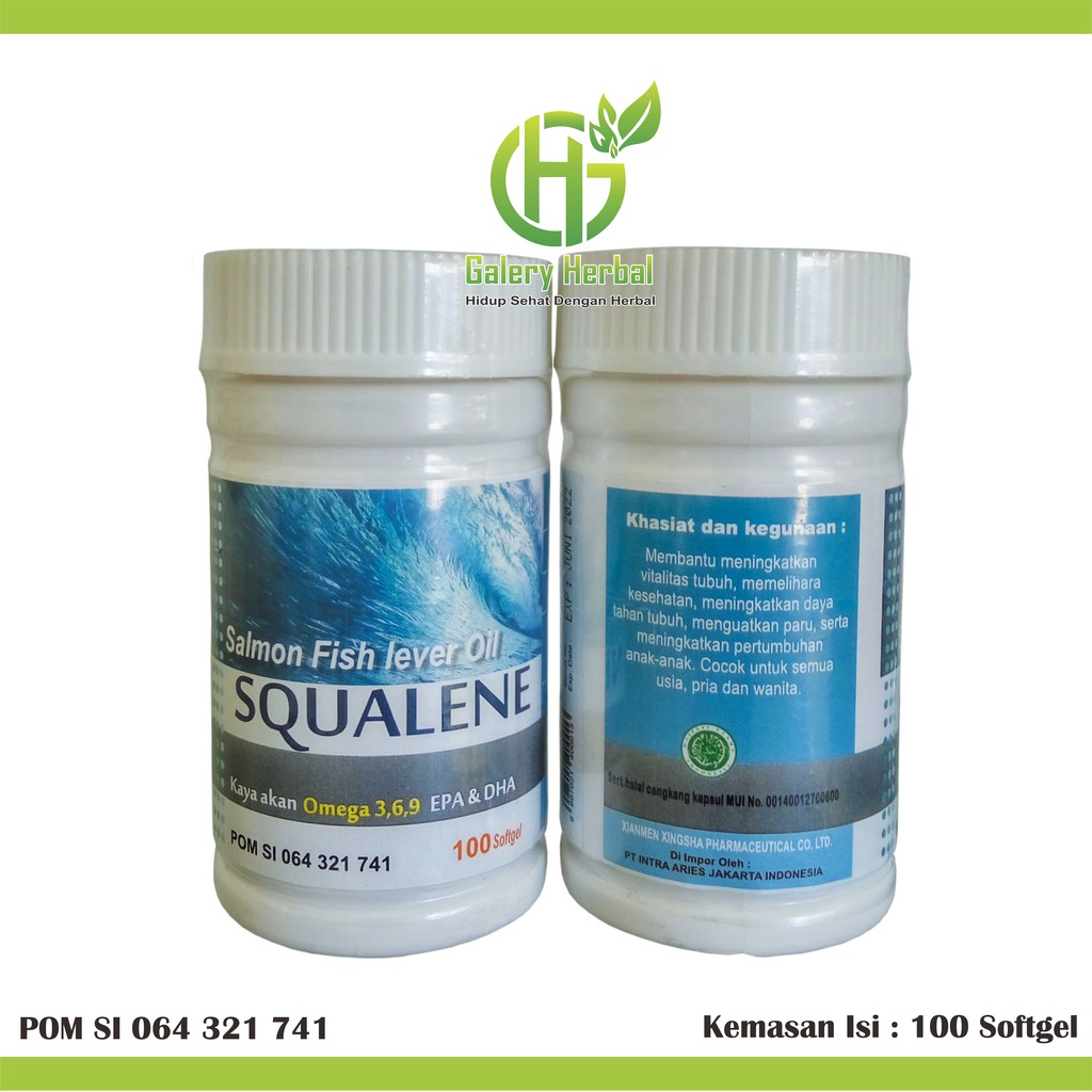 Squalene Salmon Fish Lever Oil Contents 100 Softgel 100% Original ...