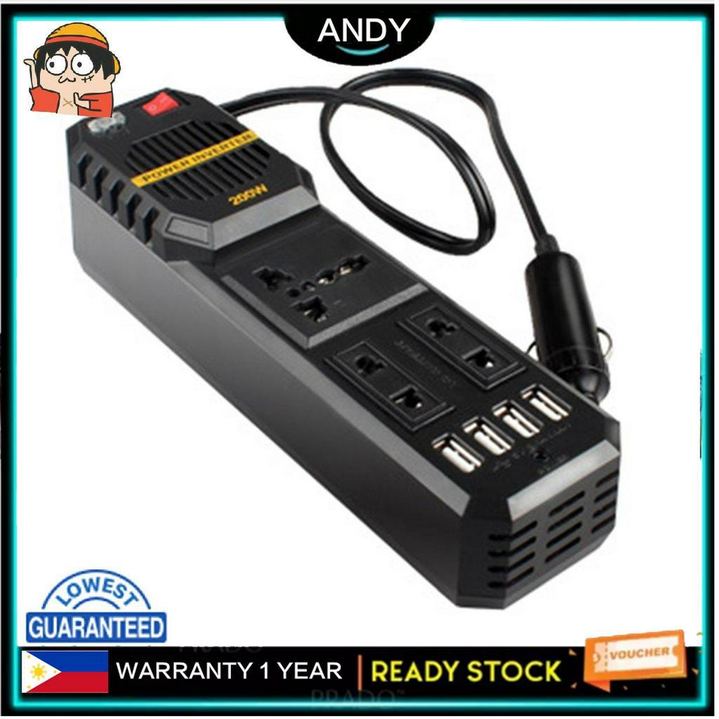 200W Mini Car Vehicle Inverter DC 12V to AC 220V High-power Power ...