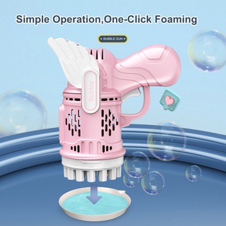 Bubble Machine 23 Holes Porous Net Red Gatling Bubble Gun Bubble Water ...