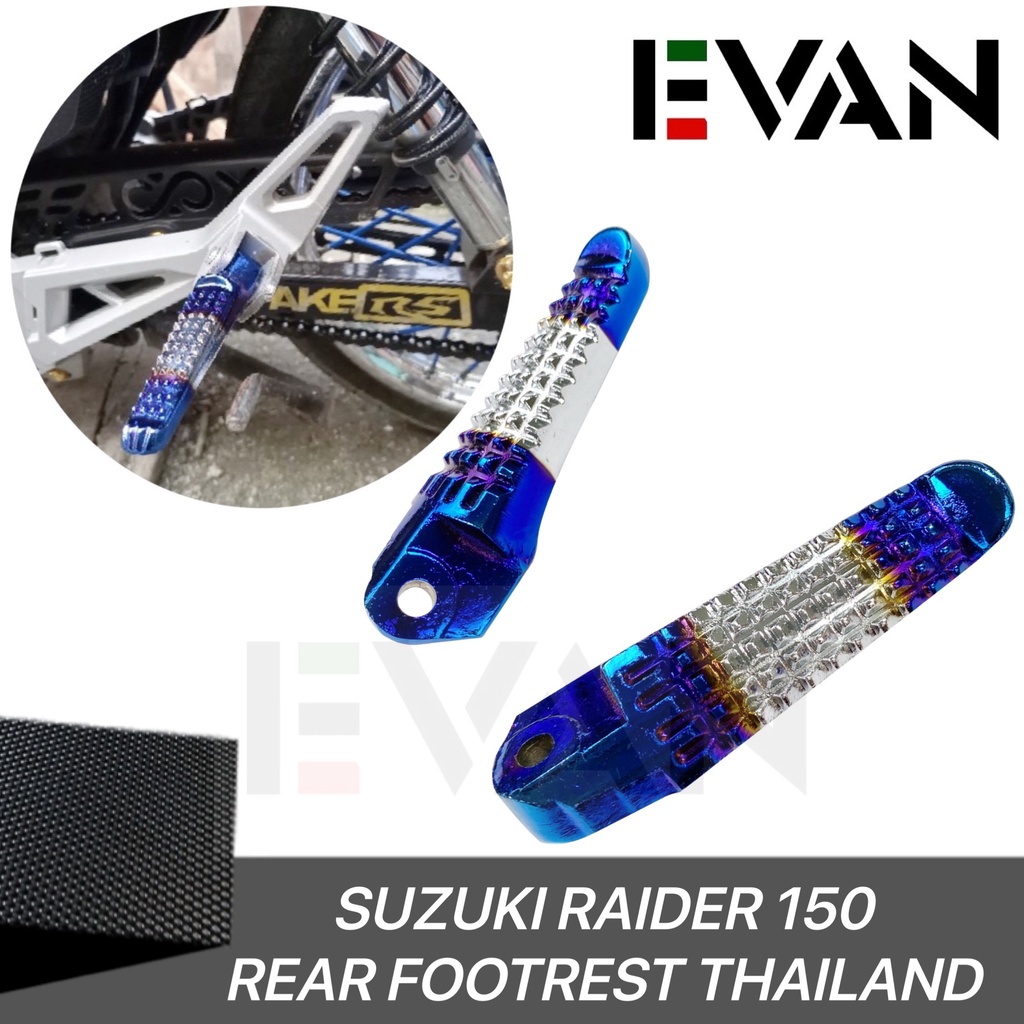 Rear Footrest(Suzuki Raider 150)Thai Look Thailand Style Titanium for ...