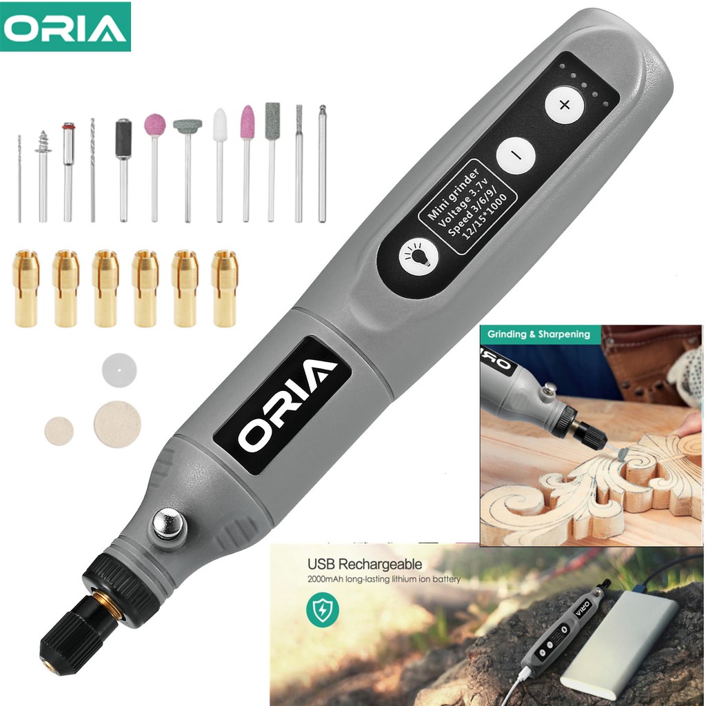 ORIA Cordless Rotary Tool Electric Drill Grinder Accessories Tools for ...