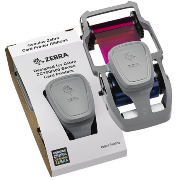 Zerba 800300-550 AP YMCKO Color Ribbon, 300 Images, for Zebra ZC300 PVC ...