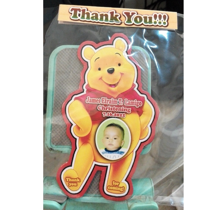 Ref Magnet Free Layout Customized Souvenir Giveaway 7th 7 1 1st Birthday Christening Baptism