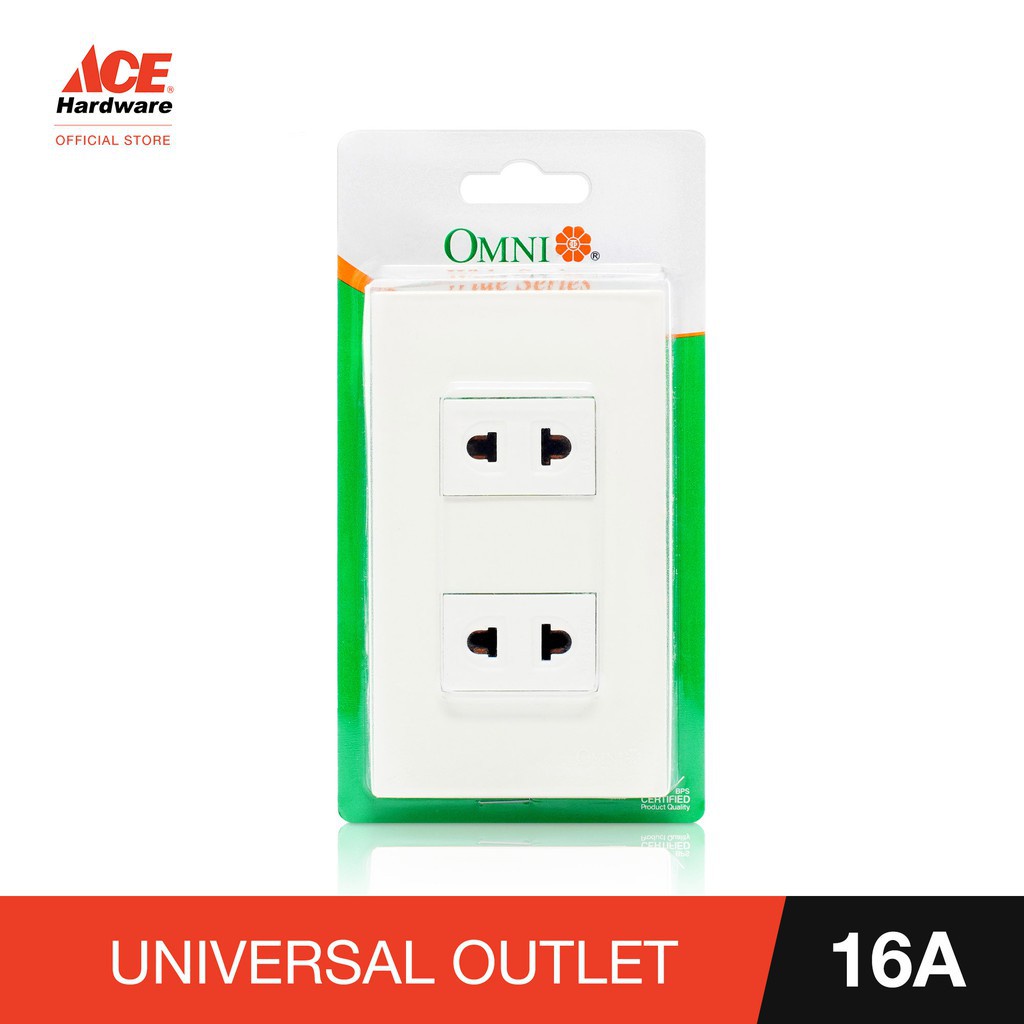 OMNI Universal Outlet 2 Gang 16A W-Series WP2-Wu | Shopee Philippines