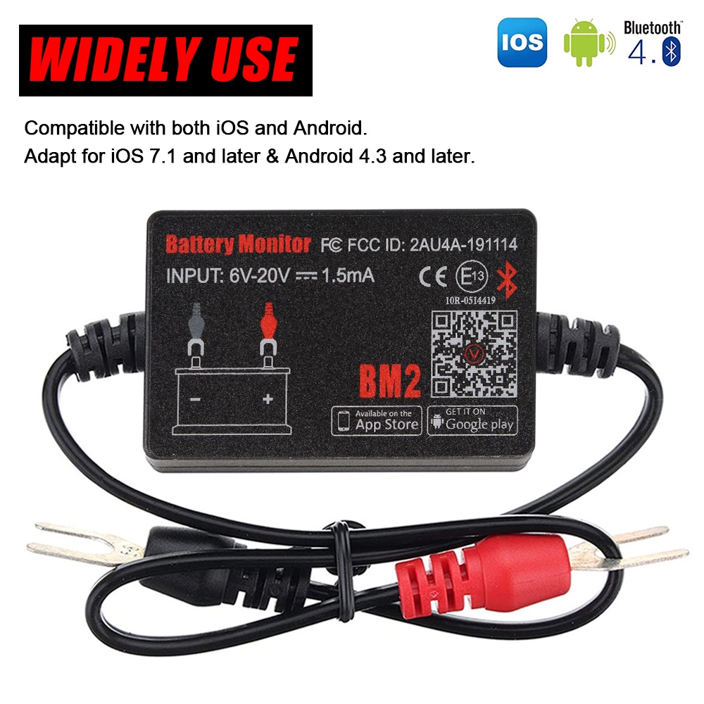 Digital Analyzer Voltage Charging Cranking Test Car Battery Monitor ...