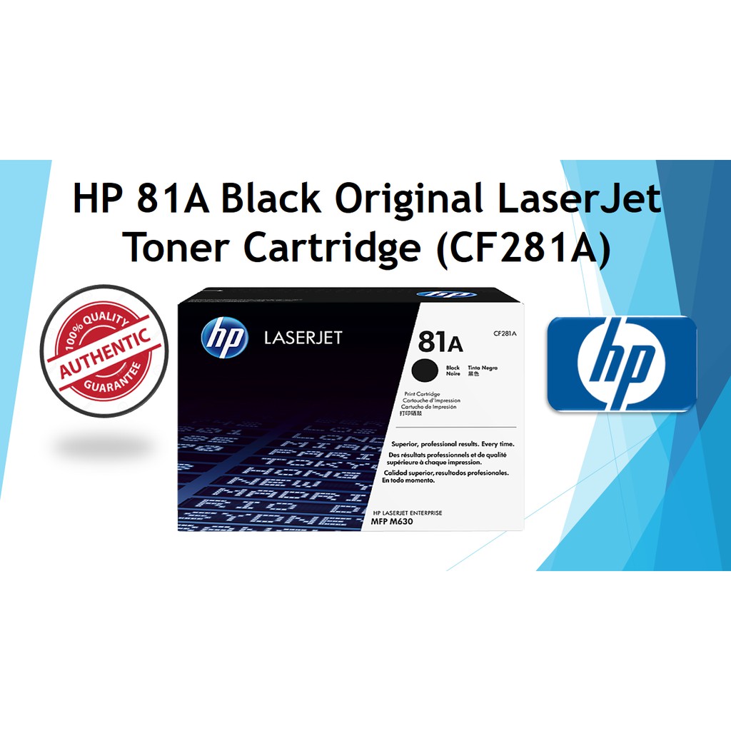 HP 81A Black Original LaserJet Toner Cartridge (CF281A) | Shopee ...