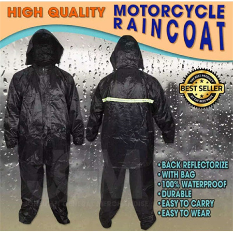 Premium Quality Motorcycle Waterproof Rain Coat (Makapal) Kapote ...