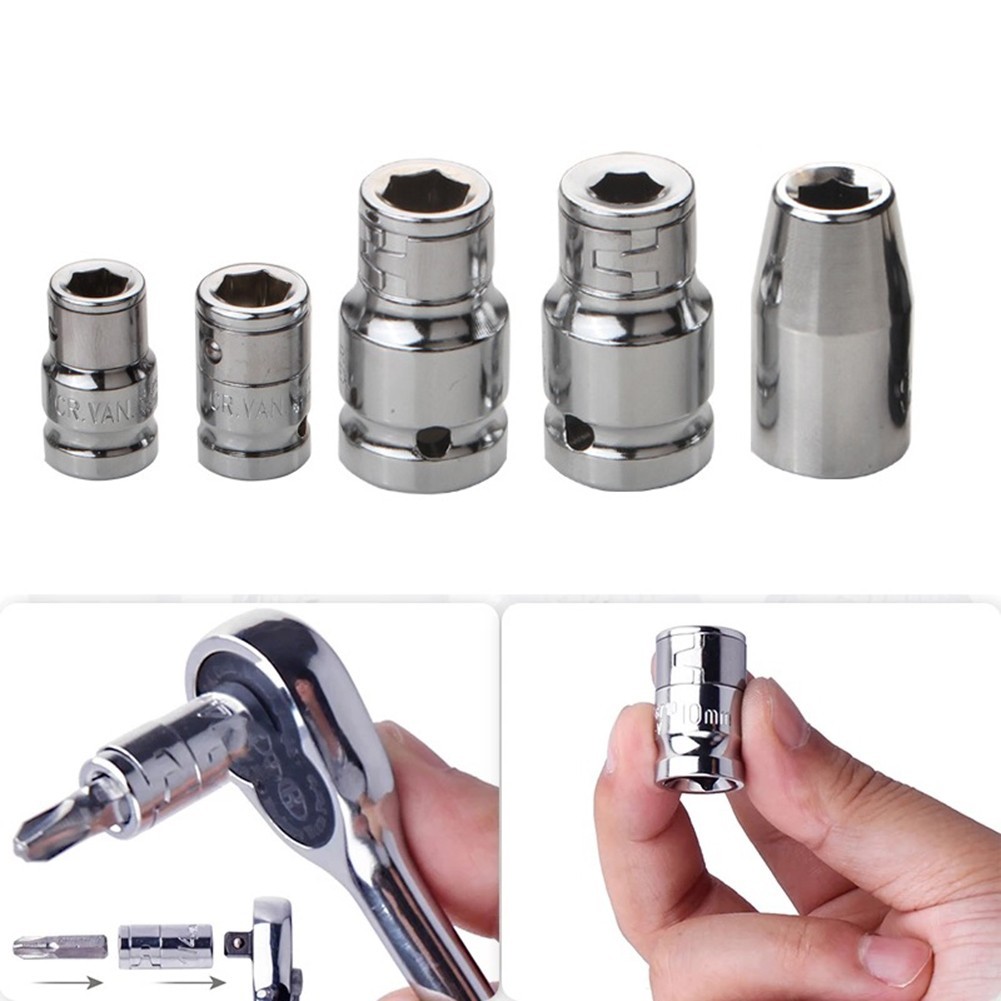 1 4 3 8 1 2 Ratchet Socket Adapter Universal Socket Hex Bit