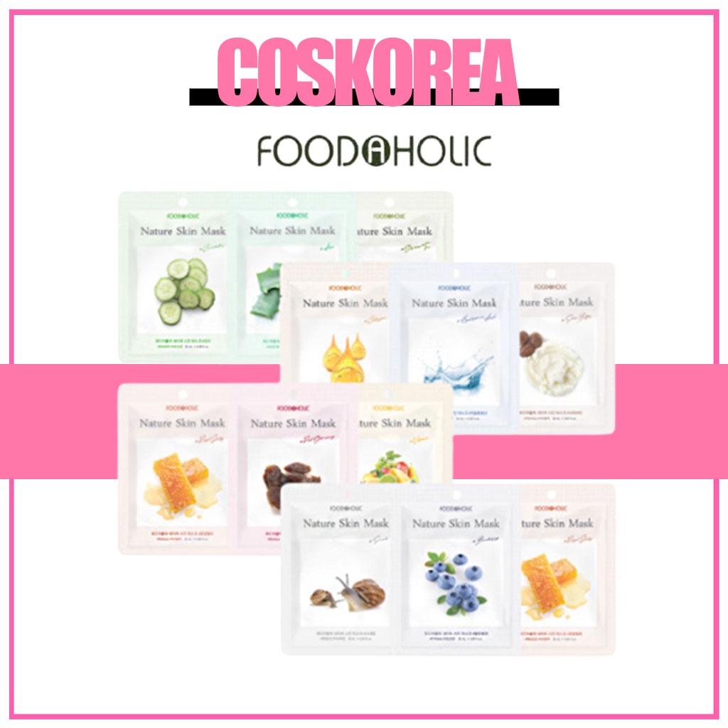 Foodaholic / Nature Skin Mask Sheet / 16 Types / 25ml | Shopee Philippines
