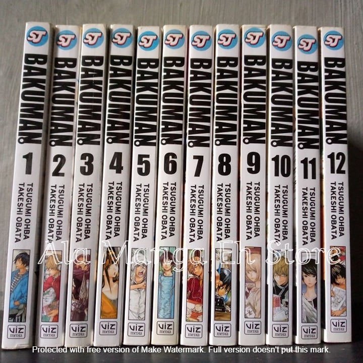 Bakuman Vol 1-12 English Manga by Tsugumi Ohba (Author), Takeshi Obata (Artist), Viz Media ...