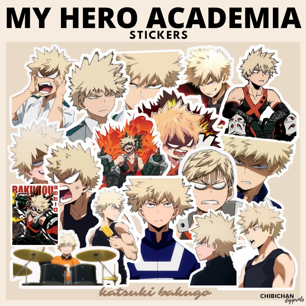 Stickers Paper Bakugo My Hero Academia Sticker Sheet Stickers, Labels ...