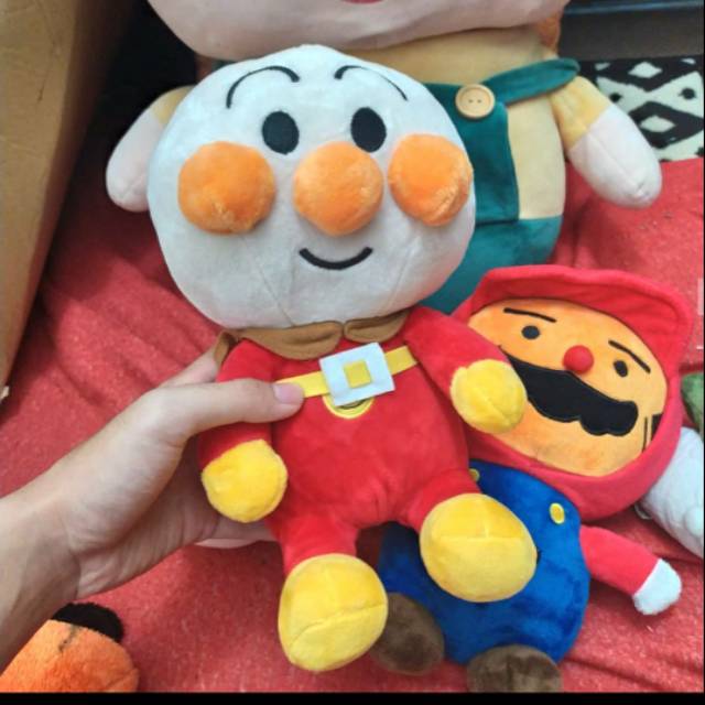 Anpanman Cute Red Round Cheek Dolls - PFL Store