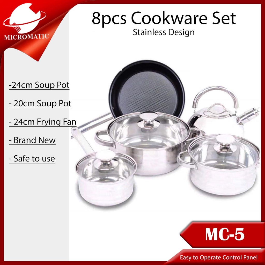 Micromatic MC-5 8pcs Cookware Set | Shopee Philippines
