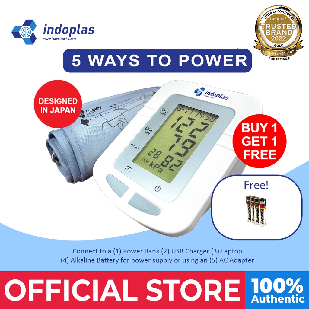 Indoplas BP105 Blood Pressure Monitor - BUY 1 TAKE 1 | Shopee Philippines
