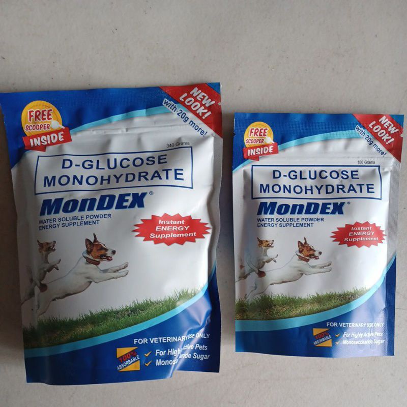 MonDEX D-Glucose Monohydrate (Dextrose Powder) for Dogs & Cats 100g and ...