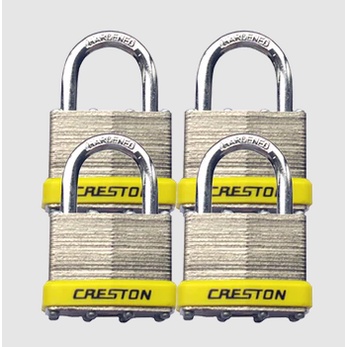 CRESTON Laminated Steel Padlock Short Shackle (4pcs) | Shopee Philippines