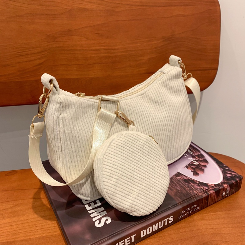 Sling bags for women mini bag crossbody Corduroy Crossbody Bag with Coin Purse girl fashion bag ...
