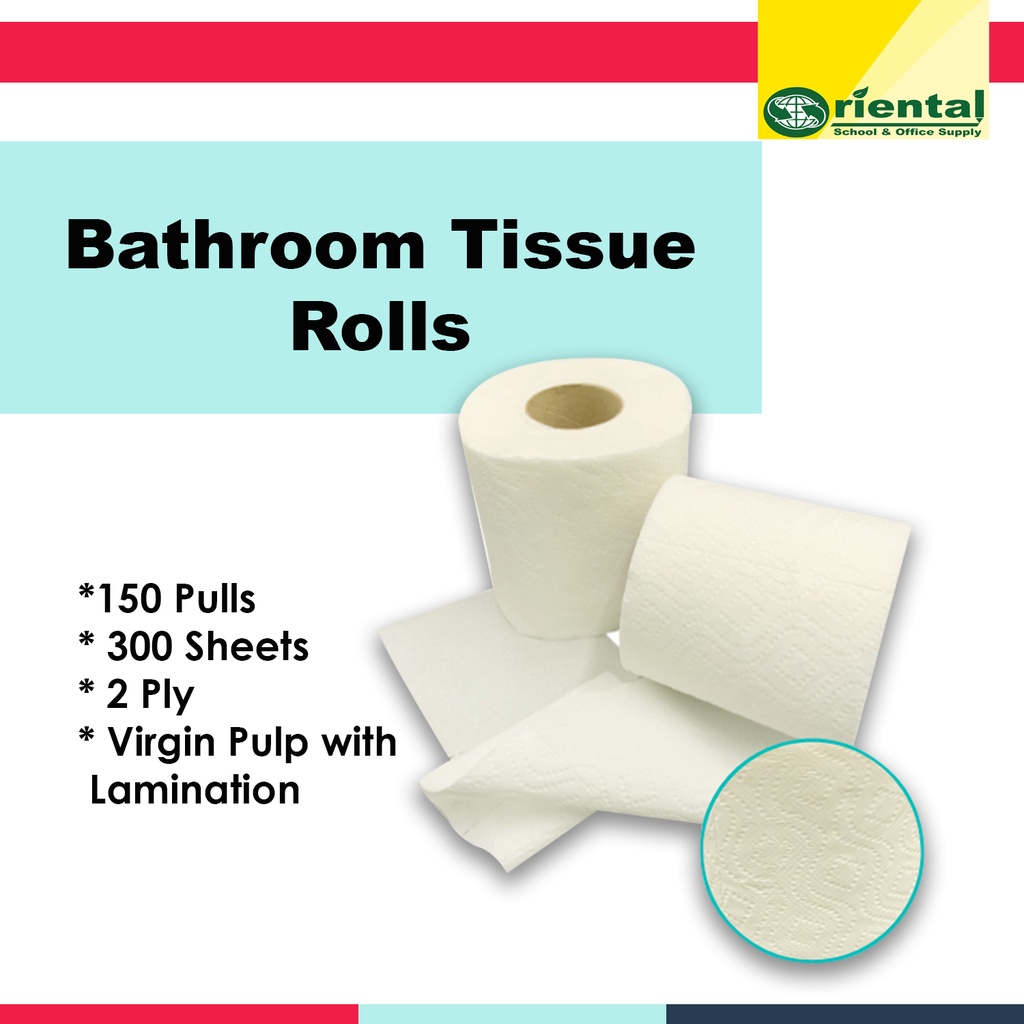 2-ply Bathroom Tissue - 300 sheets with Virgin Pulp - Paper Tissue ...