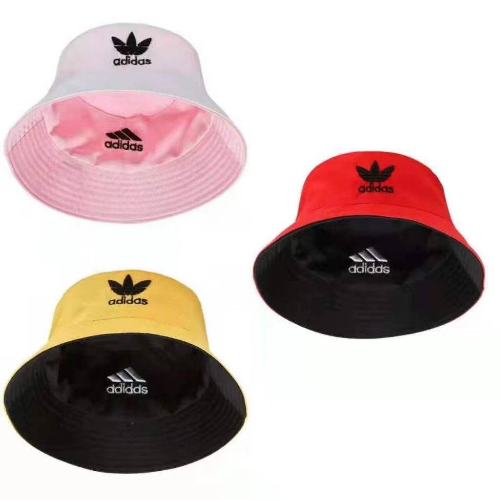 Perfect Adidas Double Sided Fashion Hip Hop Bucket Hat Smiling Face ...