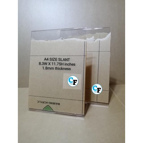 A4 SIZE ACRYLIC MENU STANDEE | Shopee Philippines