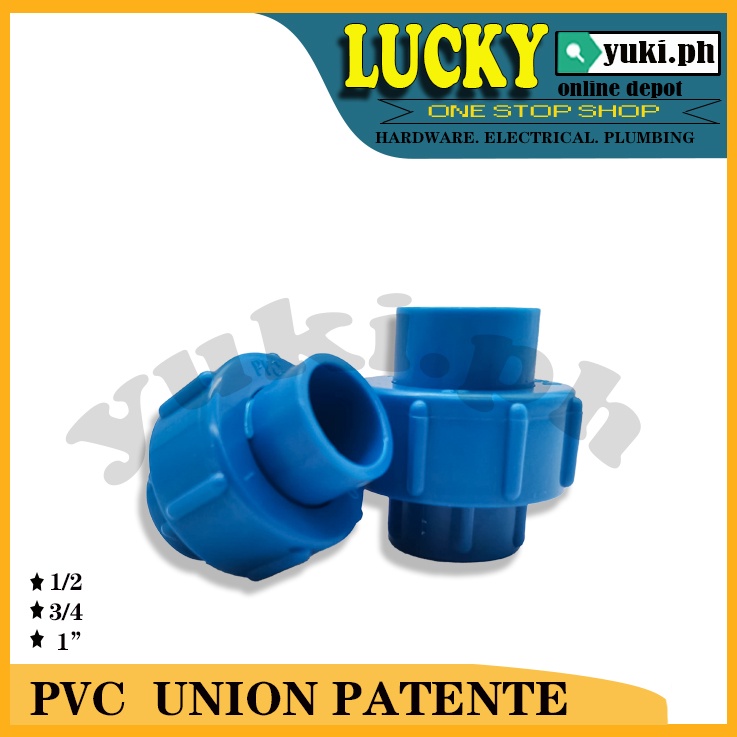 BLUE PVC UNION PATENTE PIPE FITTINGS 1/2", 3/4", 1" ( SOLD PER PIECE ...